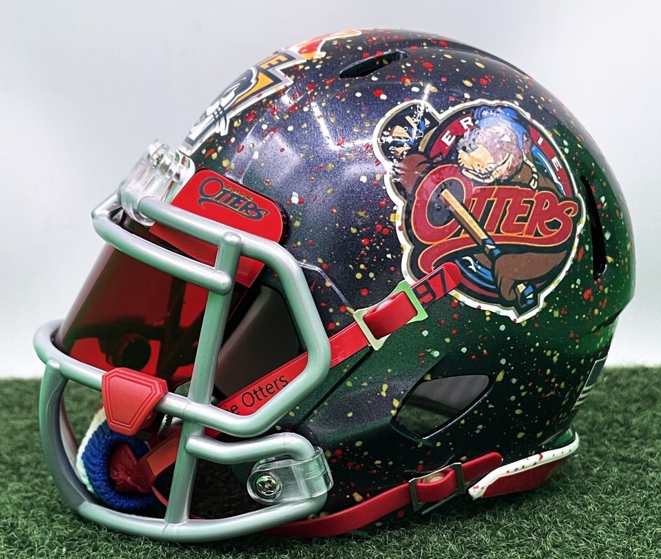 CUSTOM RIDDELL SPEED MINI FOOTBALL HELMET - ERIE OTTERS | eBay