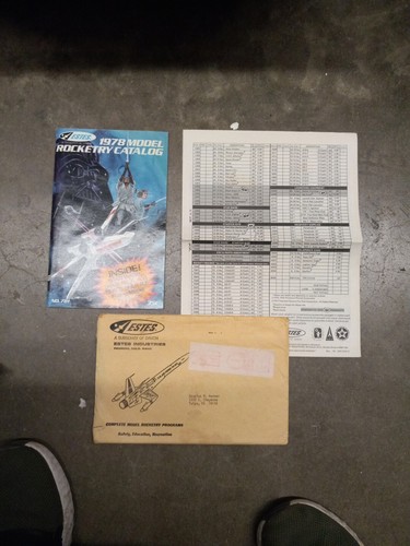 1978 Estes Model Rocketry Catalog Star Wars No. 781 & Order Sheet ...