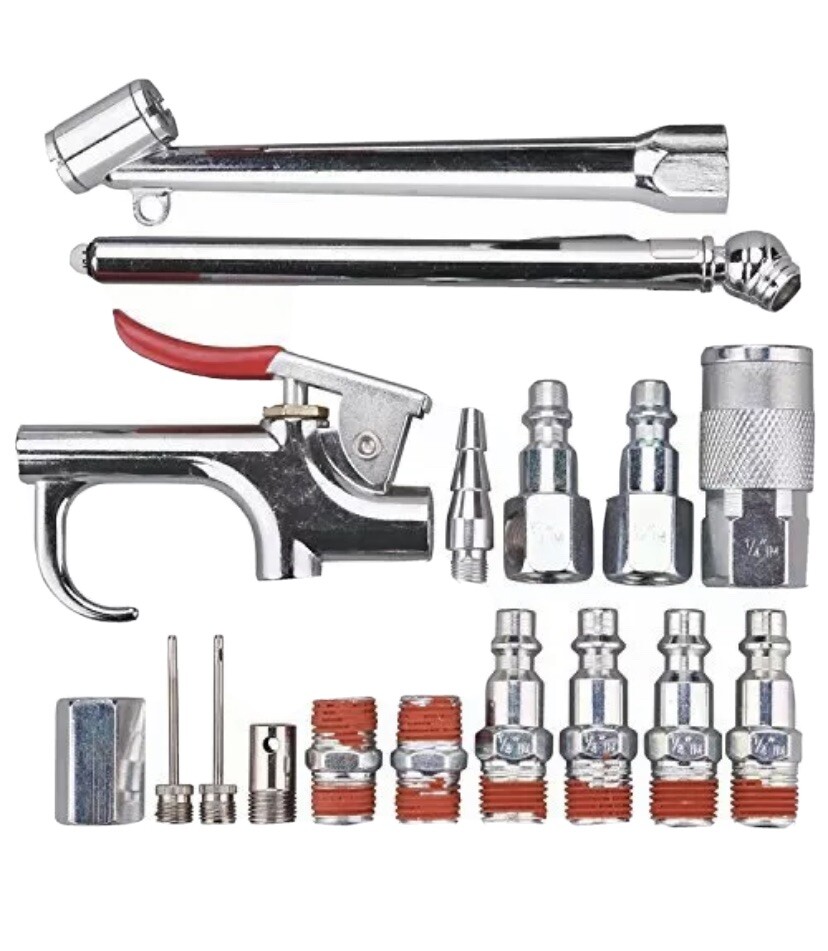 WYNNsky Air Tool and Compressor Accessory Kit, 1/4 Inch NPT 17 Piece ...