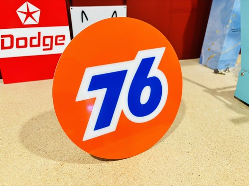 HANDMADE Union 76 Gas Station Sign On 10” Gloss White Acrylic FREE ...