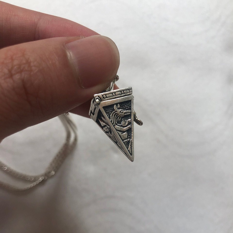 Handcrafted 925 Sterling Silver Egyptian Pyramid Locket Pharaoh ...