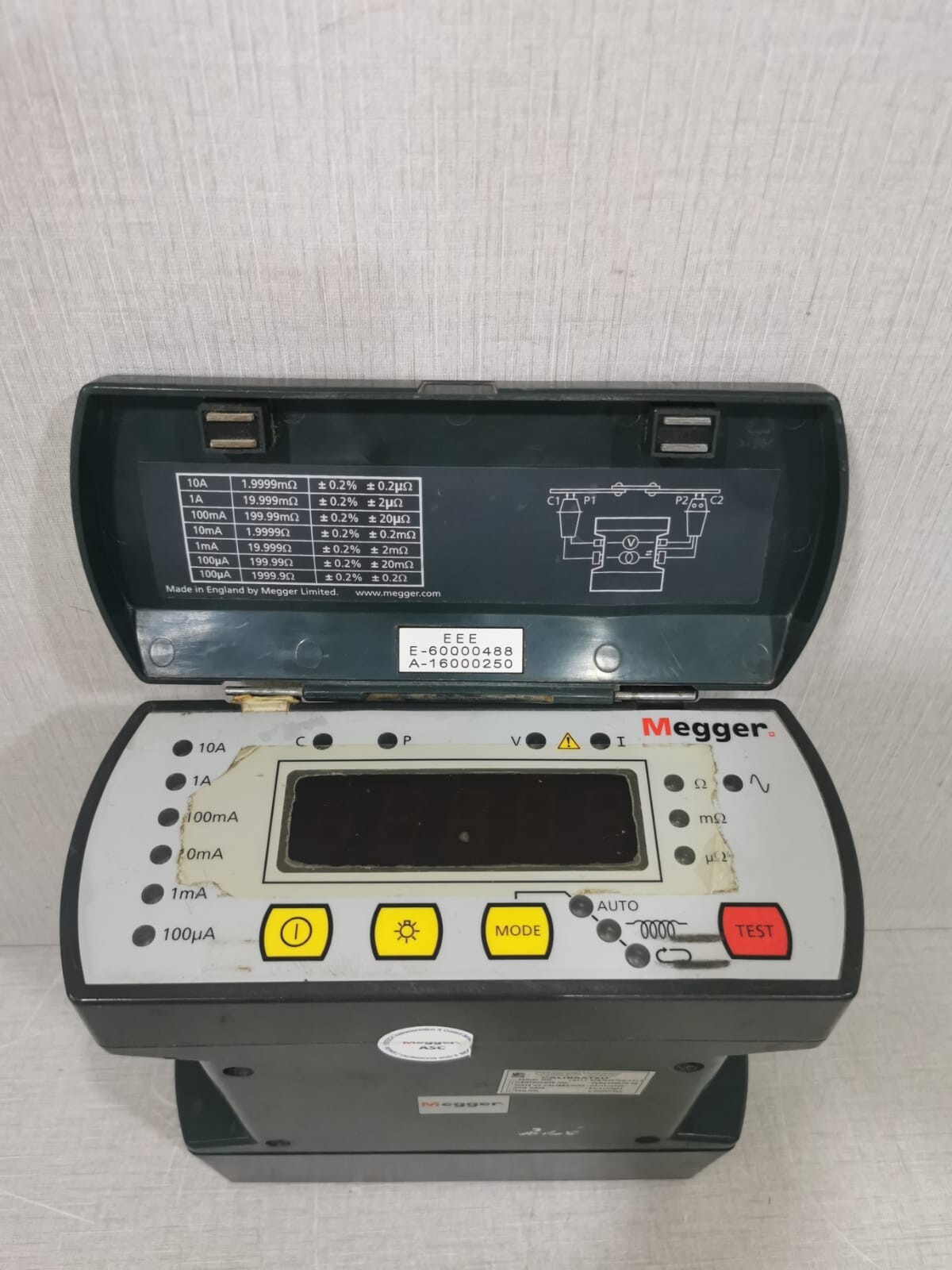 MEGGER DLRO 10 DIGITAL LOW RESISTANCE OHMETER WITHOUT ACCESSORIES | eBay