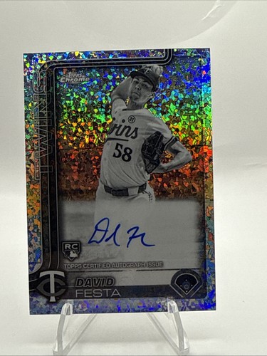 2025 Topps Chrome David Festa Auto Black & White Mini Diamond Refractor ...