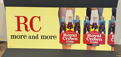 Vintage RC Cola Card Stock Trolly Sign NOS Unused Soda Pop Sign Nice | eBay