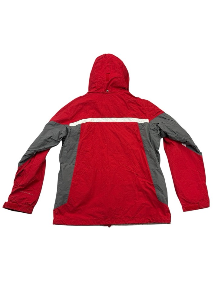 Columbia Jacket Mens Medium M Red Gray OMNI Shield Full Zip Hiking ...
