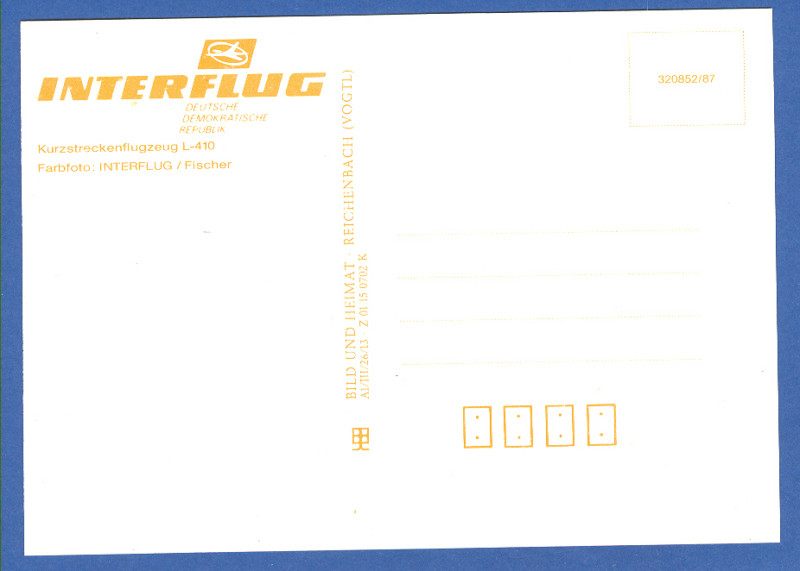 Interflug German Defunct Airlines PC Let L-410 Turbolet | eBay