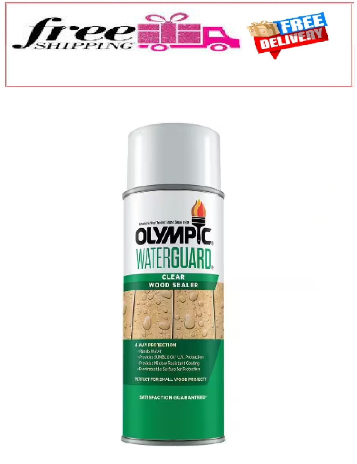 Olympic WaterGuard 11 oz, Clear Exterior Wood Sealer Spray | eBay