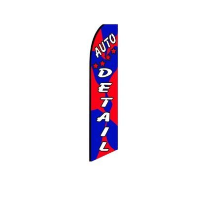 Auto Detail BlueRed Swooper Flutter Feather Flag | 3ft W x 11.5ft Tall ...
