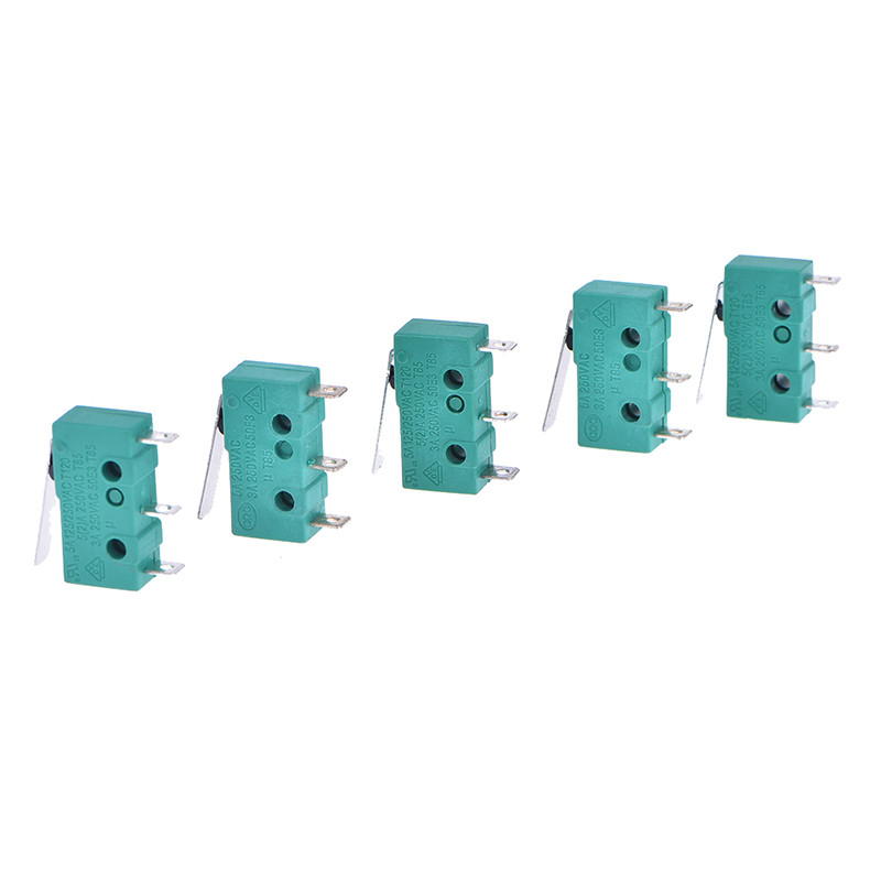 5pcs micro limit switch long lever arm subminiature kw4-3z-3 snap ...