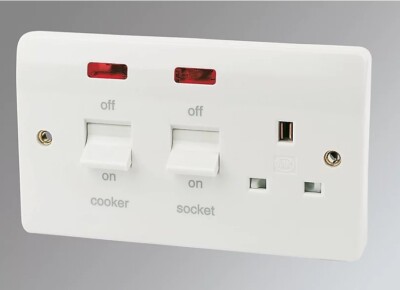 MK Logic Plus Cooker Control Unit with Neon, socket White K506WHI ...