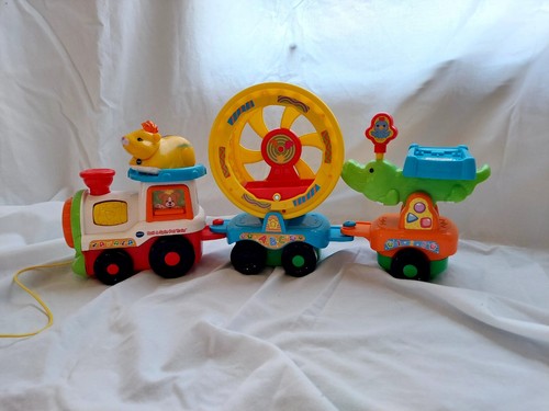 Vtech Go! Go! Smart Animals Roll & Spin Pet Train Pull Along Playset W ...
