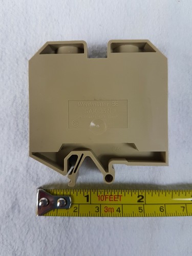 Weidmuller SAK-35N 0550660000 Terminator - 600V 120A - AWG 12 to 2 ...