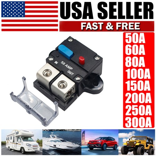Waterproof Car Circuit Breaker Fuse Reset 30-300 Amp 12V-32V DC Car ...