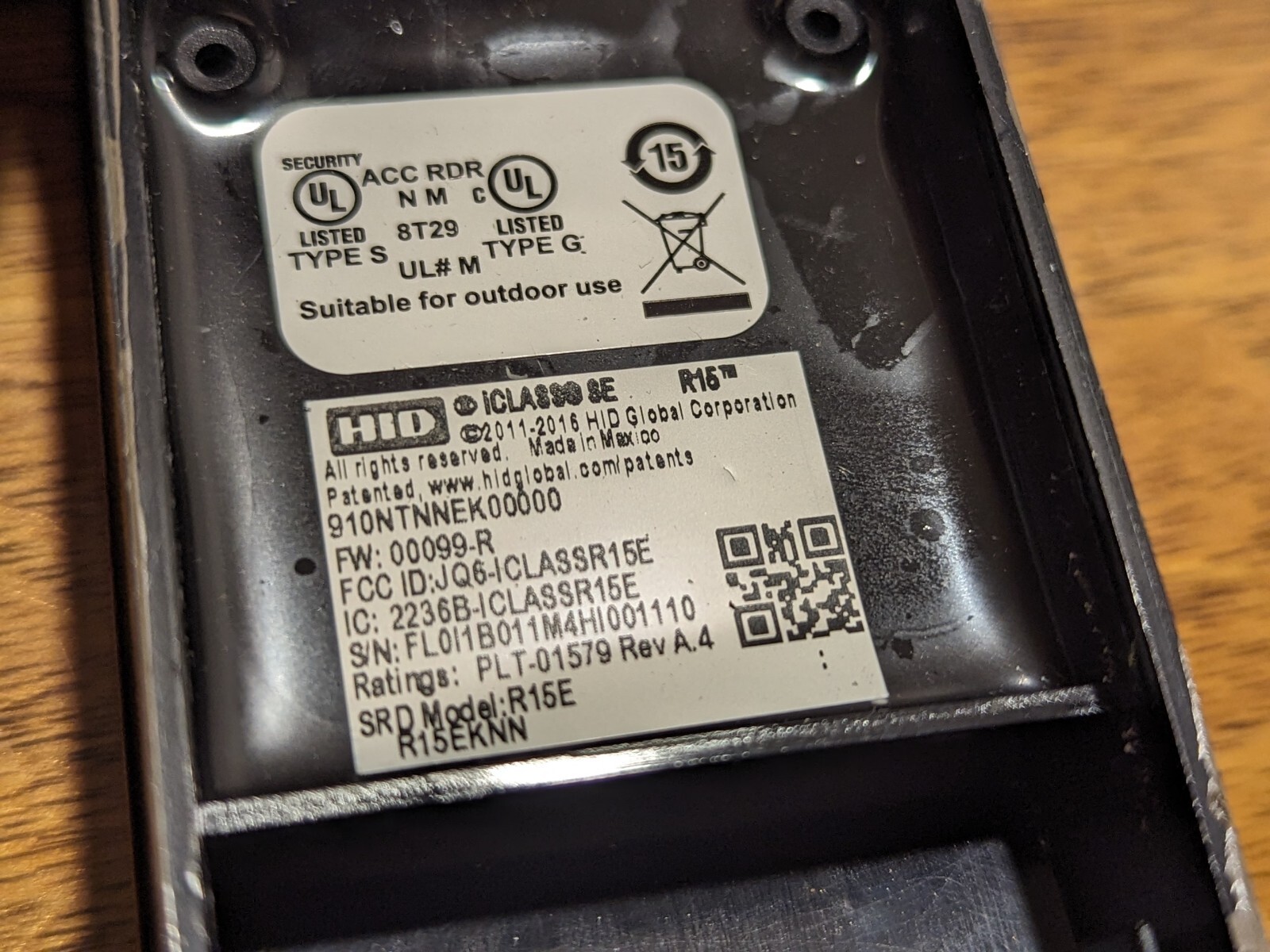 HID 910NTNNEK00000 iCLASS SE R15 Smart Card Mullion Reader, Black | eBay