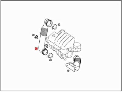 Genuine MERCEDES W169 W245 A-CLASS W169 Air suction pipe 640090092964 ...