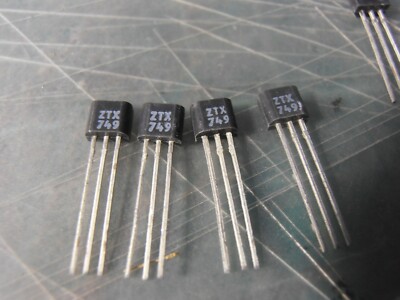 10PCS ZTX749 PNP BJT Transistor Medium power 2A 25v 1000mW to92 zetex ...