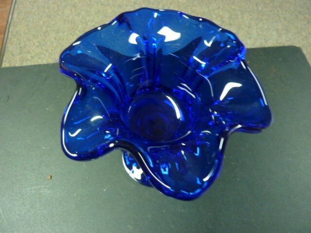 FENTON art glass COBALT BLUE capote or candy dish | eBay