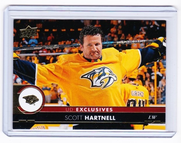 17-18 2017-18 Upper Deck Exclusives #359 Scott Hartnell 058/100 ...