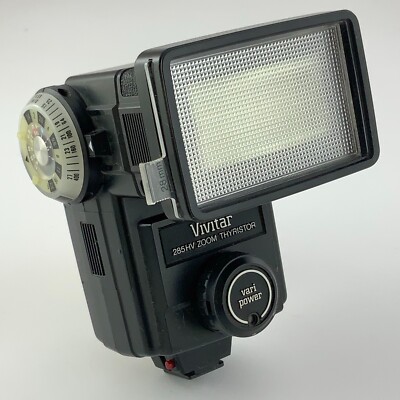 Vivitar 285HV Zoom Thyristor Flash For Older Mechanical Film Cameras ...