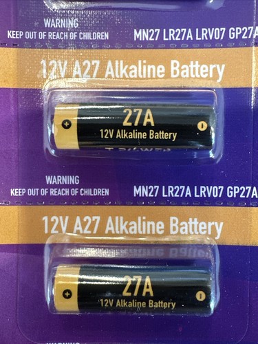 5 pcs x 27A 12V MN27 LR27A A27 L828 V27GA Alkaline Battery Garage Car ...