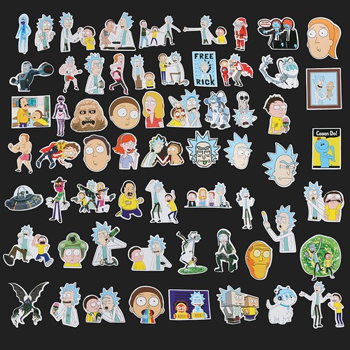 50Pcs Rick and Morty Pickle Stickers Laptop Phone Decal Car Vinyl Meme ...
