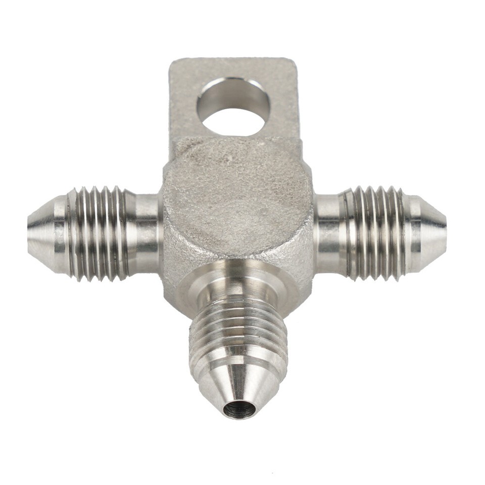 3AN AN-3 Stainless Steel Brake Line Hose With Male 3 Leg Tee Adapter ...