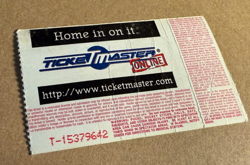 1999 WWF Over The Edge Ticket | eBay