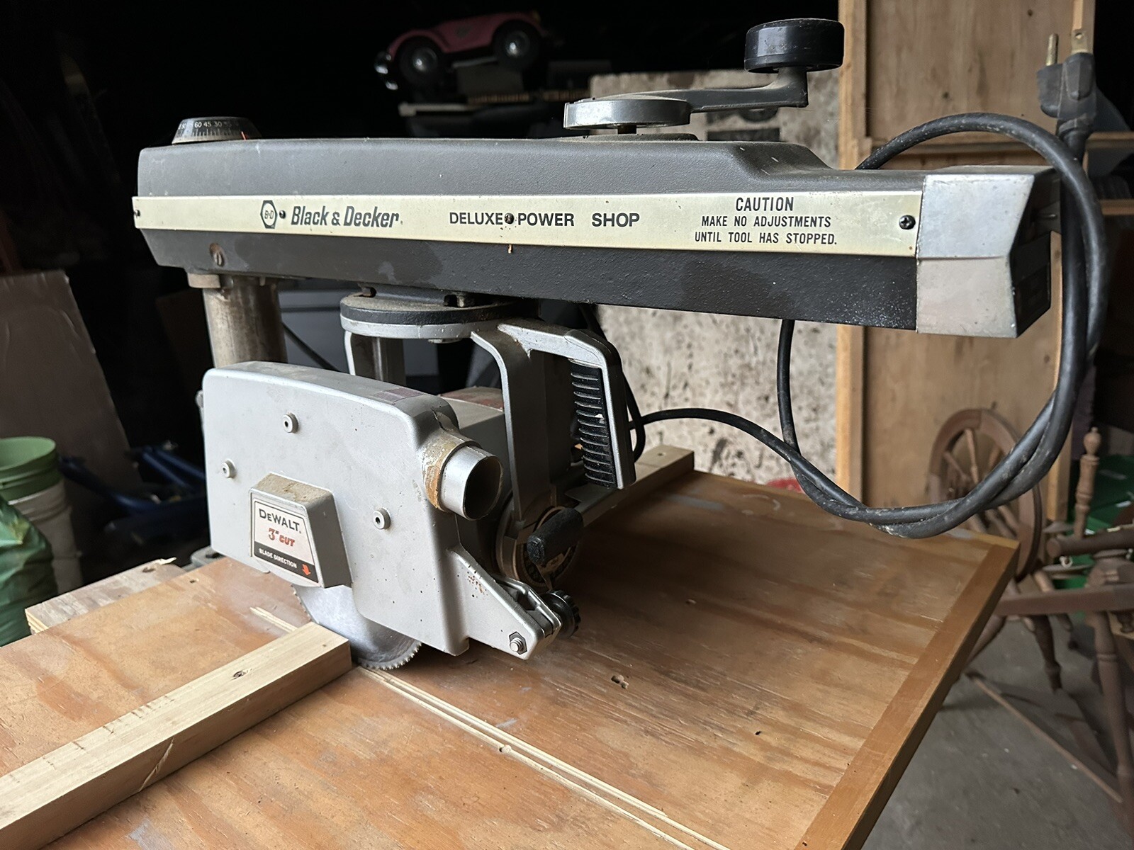 Black & Decker Deluxe Power Shop / Dewalt 3 inches Radial Arm Saw with ...