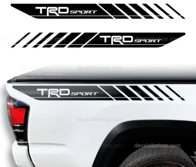 TRD Sport Decals Vinyl Fit Toyota Tacoma Tundra Sticker Bedside 2P | eBay