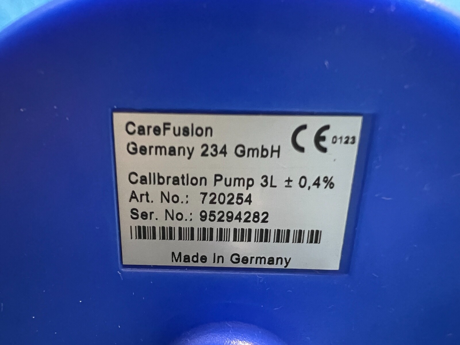 CareFusion Spirometry 3L Calibration Sy Ref# 720254 | eBay
