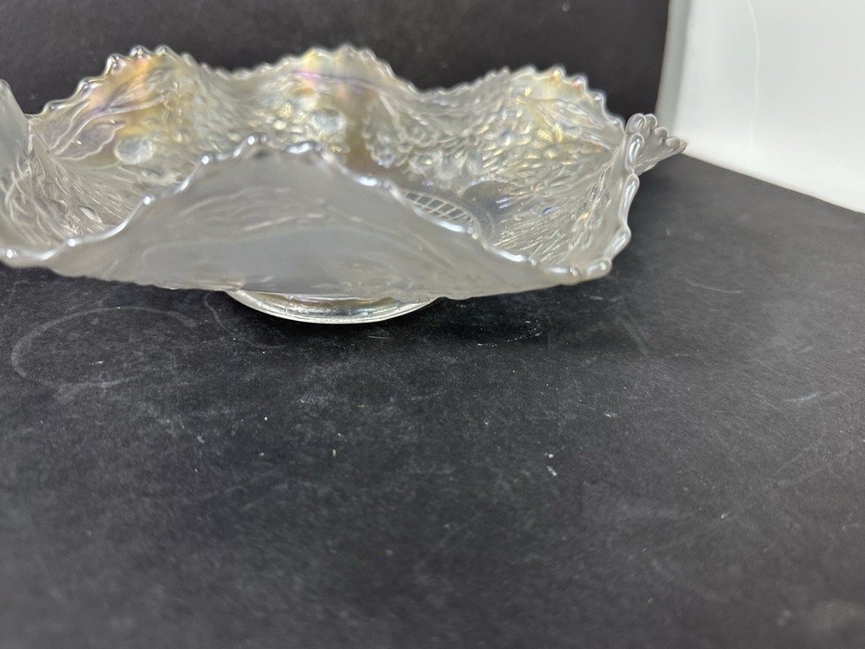 FENTON Carnival Glass Orange Tree PLATE BOWL DISH Bearded Berry ...