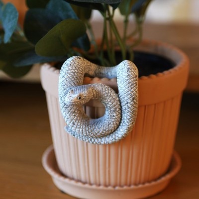 Resin Stone Snake Plant Pot Hanger Antique Animal Home Garden Decor ...