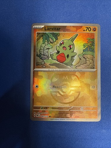 Pokemon Larvitar 047/131 (Master Ball Pattern) Holo Sv: Prismatic Evolutions NM | eBay