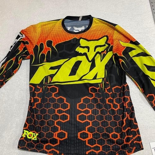 Fox Racing orange and black jersey no size on sight, small adult ...
