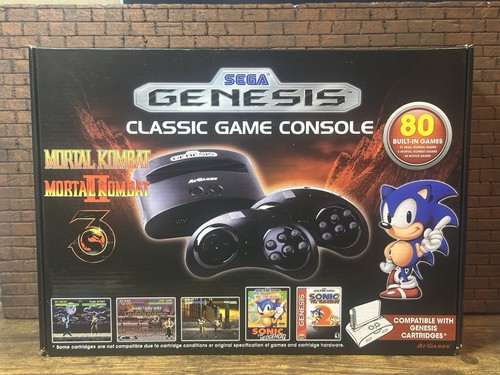 SEGA GENESIS Classic Mini Game Console w/ 80 Built-In Games Wireless ...