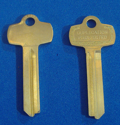 TWO NICKEL SILVER FITS BEST KEY BLANKS FOR "A" KEYWAY | eBay