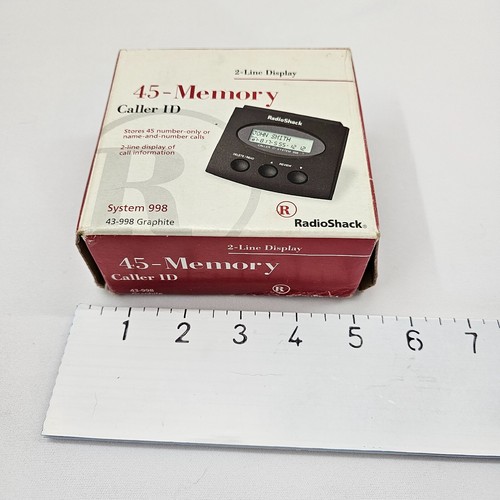 open box vintage radioshack 45-memory caller ID system 43 998 graphite ...