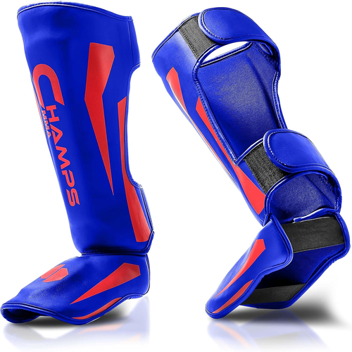 Martial Arts Shin Guards – Padded, Adjustable Muay Thai Leg Guards with ...