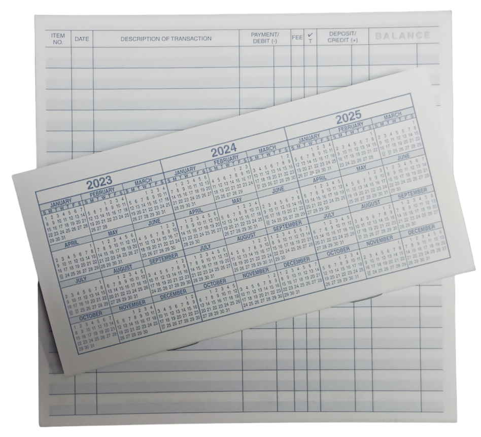 Checkbook Transaction Registers 2023 2024 2025 Calendar Check Book ...