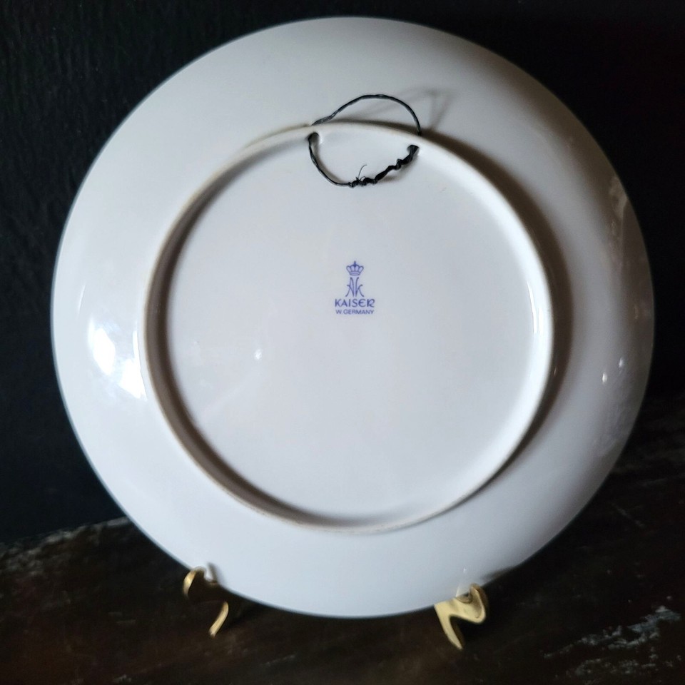 Pair of Vtg Kaiser W. Germany Porcelain Plates Asian Design Gold ...