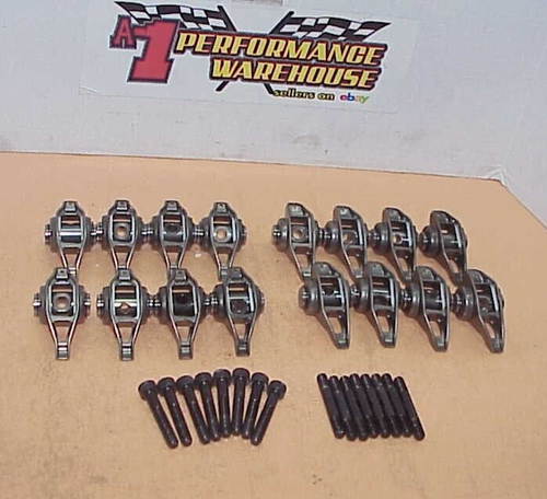 16 Stainless Upgraded Trunion Style LS7 Rocker Arms 8 Offset 8 Straight ...