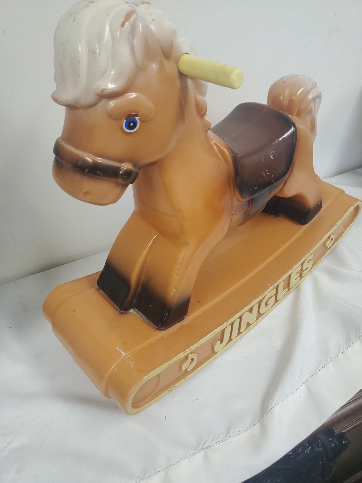 Vintage Blowmold Plastic Rocking Horse Pony Child Ride On Jingles 1984 ...