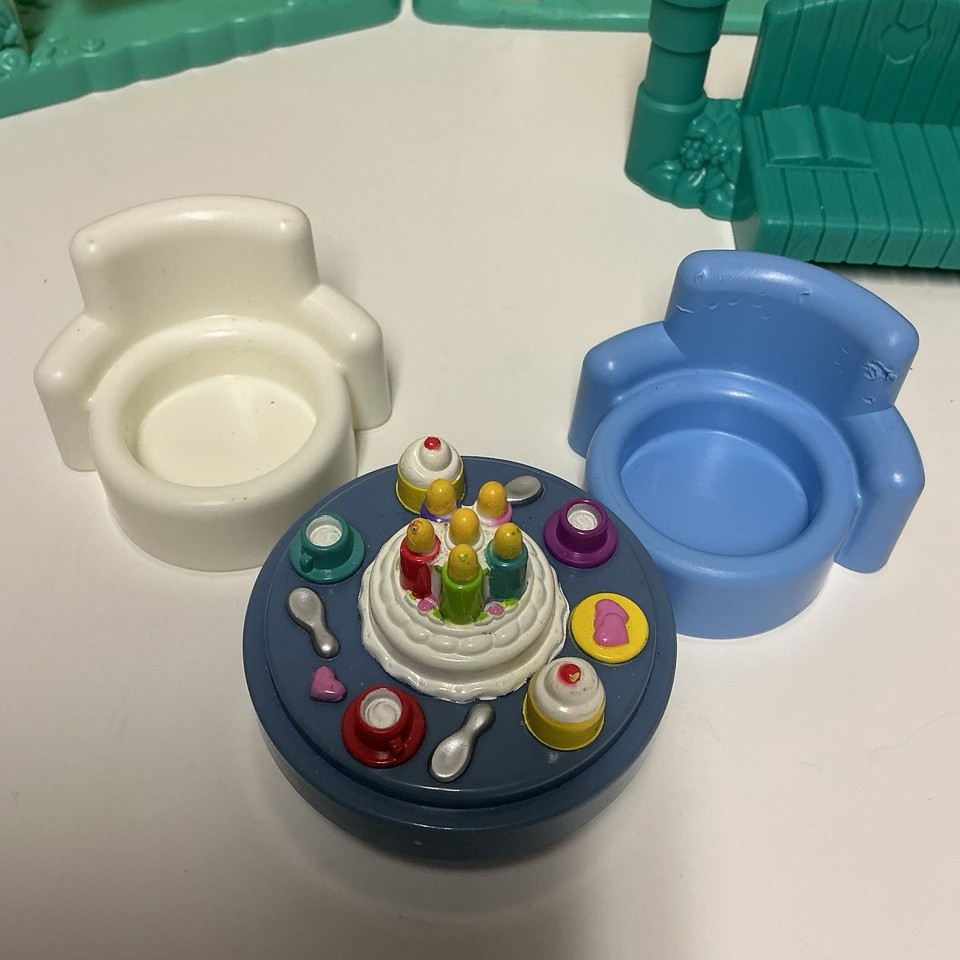 Fisher Price Little People Garden Cottage Trellis Swing Fence Bench Boy ...