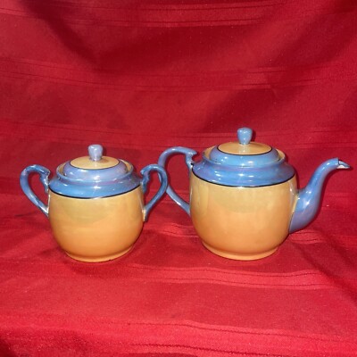 Vintage TT Takito Hand Painted Japanese Lusterware Teapot & Sugar Set ...