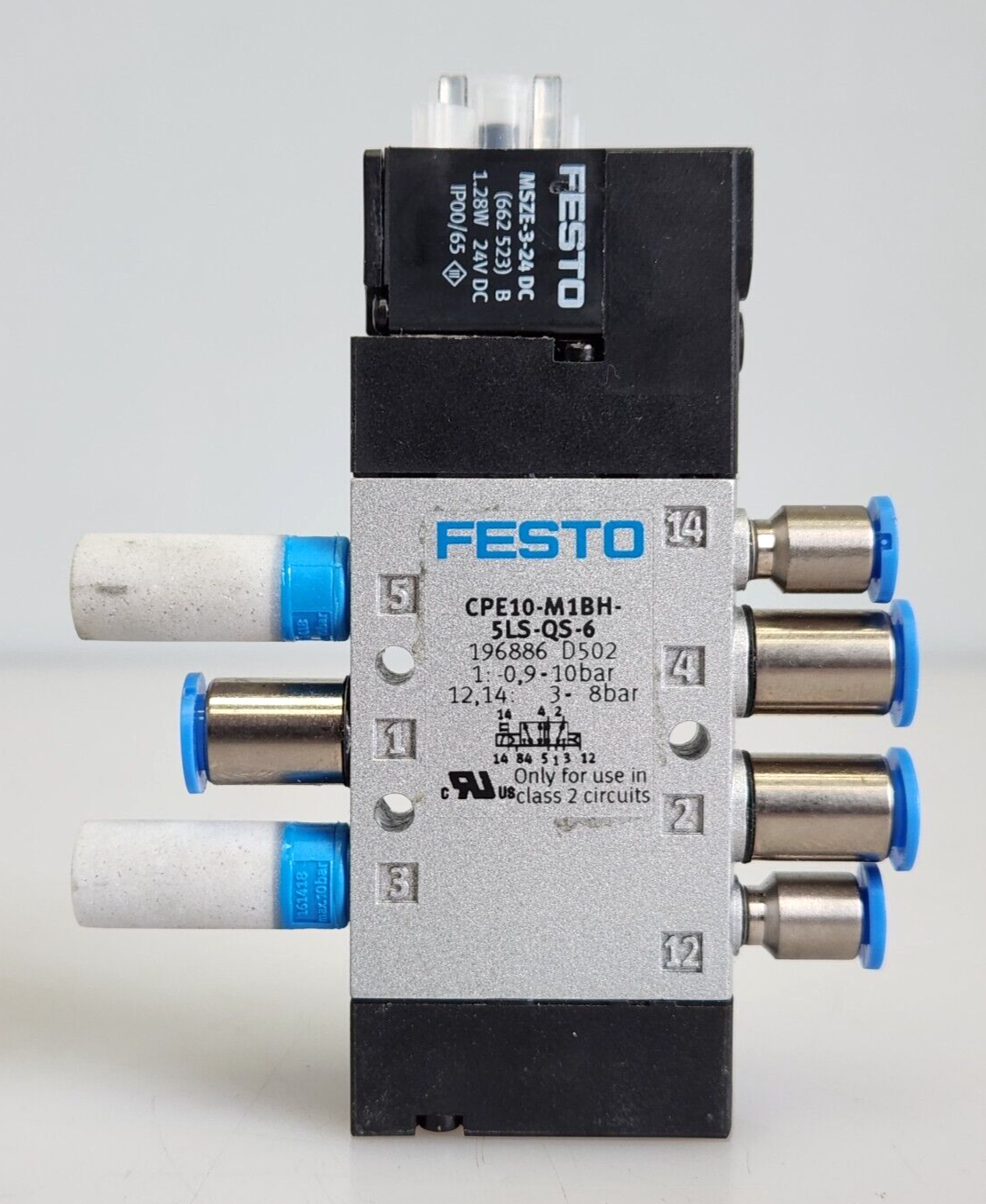 Festo CPE10-M1BH-5LS-QS-6 Air Solenoid Valve 5/2 Monostable 320 l/m ...