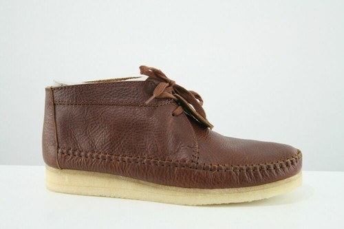 Clarks Originals Mens ** Wallabees Weaver Tan Lea Boots - DeadSTock ...