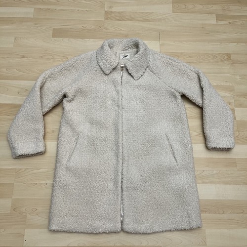 $228 Marine Layer Sherpa Aspen Coat Women’s Large Cream Faux Shearling ...
