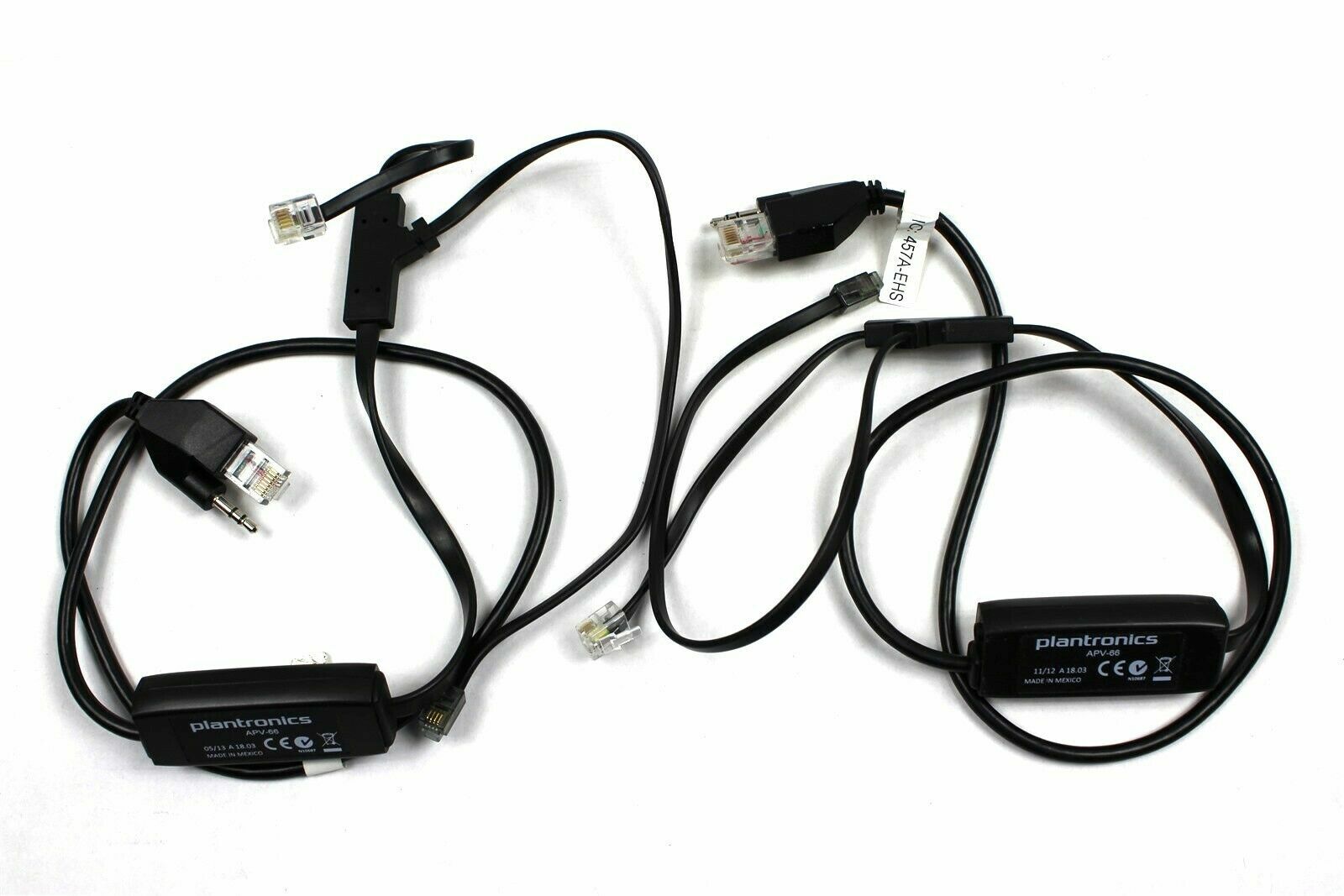 Lot of 2 Plantronics Poly APV-66 Avaya EHS Electronic Hook Switch Cable 38633-11 | eBay