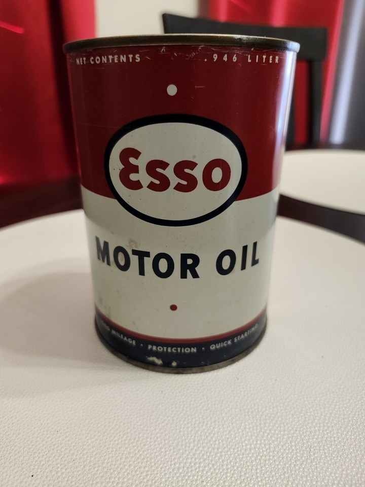VINTAGE ESSO MOTOR OIL 1 QUART TIN CAN | eBay