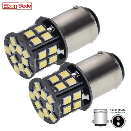 2 x 12V LED BA15D LIGHT GLOBE WHITE 30 SMD 2835 Caravan Car Auto ...
